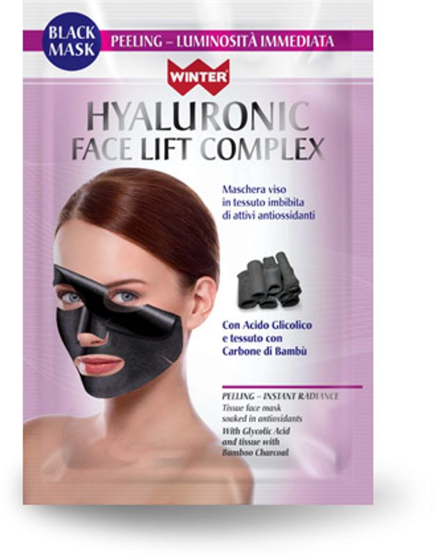Winter Hyaluronic Face Lift Complex Black Mask Peeling luminosità ...