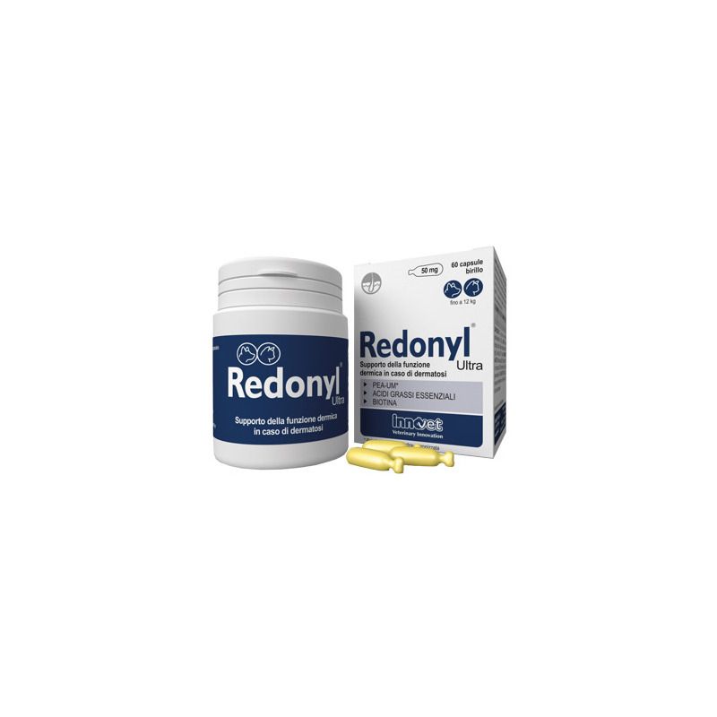 Redonyl Ultra per dermatosi e perdita di pelo 50 mg 60 capsule cani e ...
